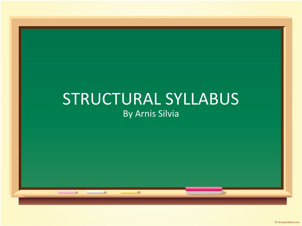 Structural Syllabus | Grammar | Language Education