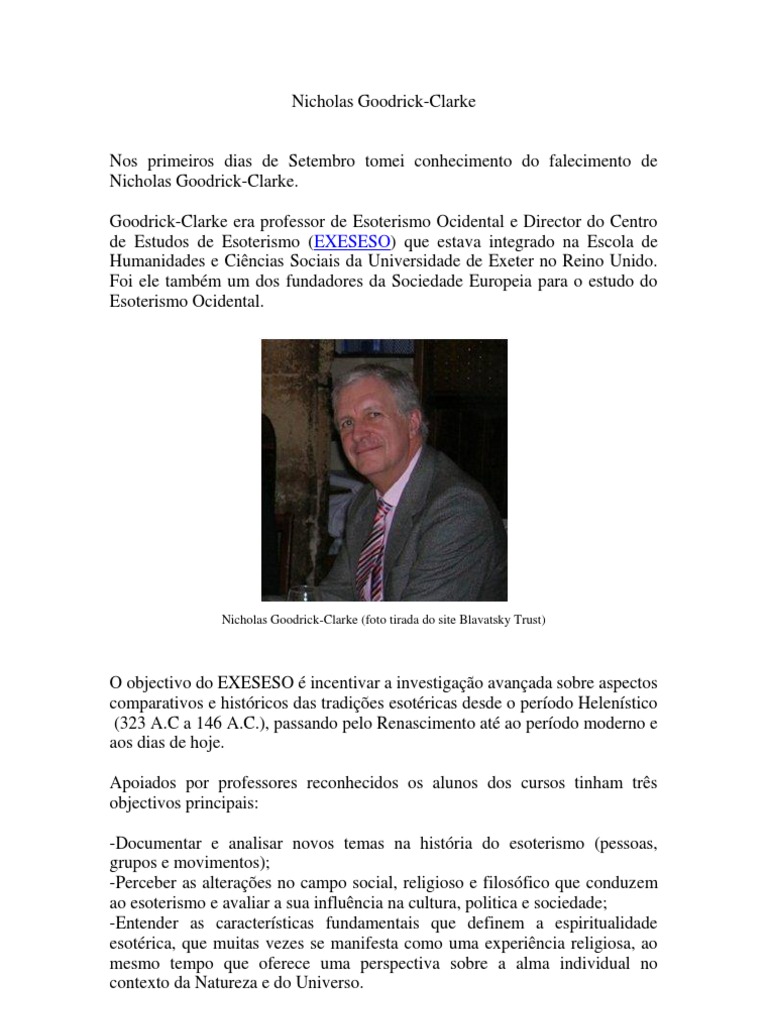 Nicholas Goodrick-Clarke | PDF | Helena Blavatsky | Esoterismo ocidental