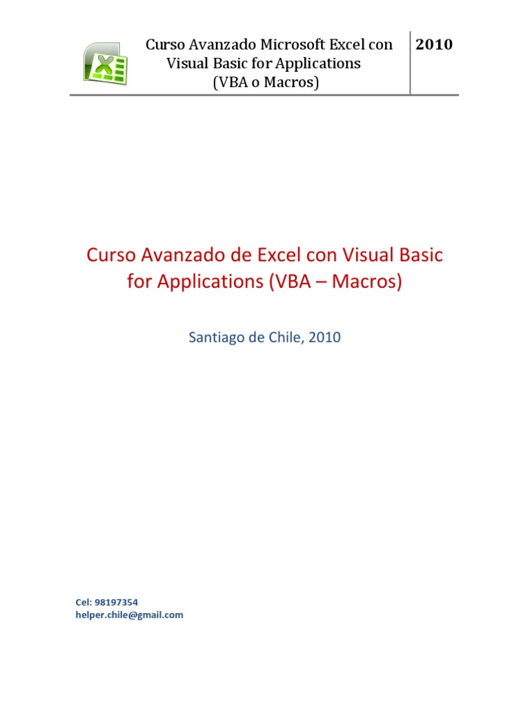 Curso Excel Avanzado con VBA | PDF