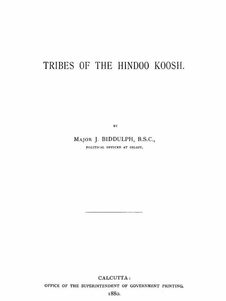 Tribes of The Hindoo Koosh | PDF | Indus River | Pashtuns