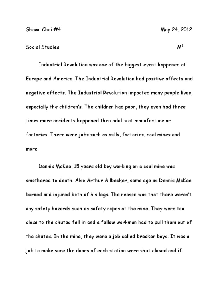 DBQ Industrial Revolution | PDF | Industrial Revolution | Factory