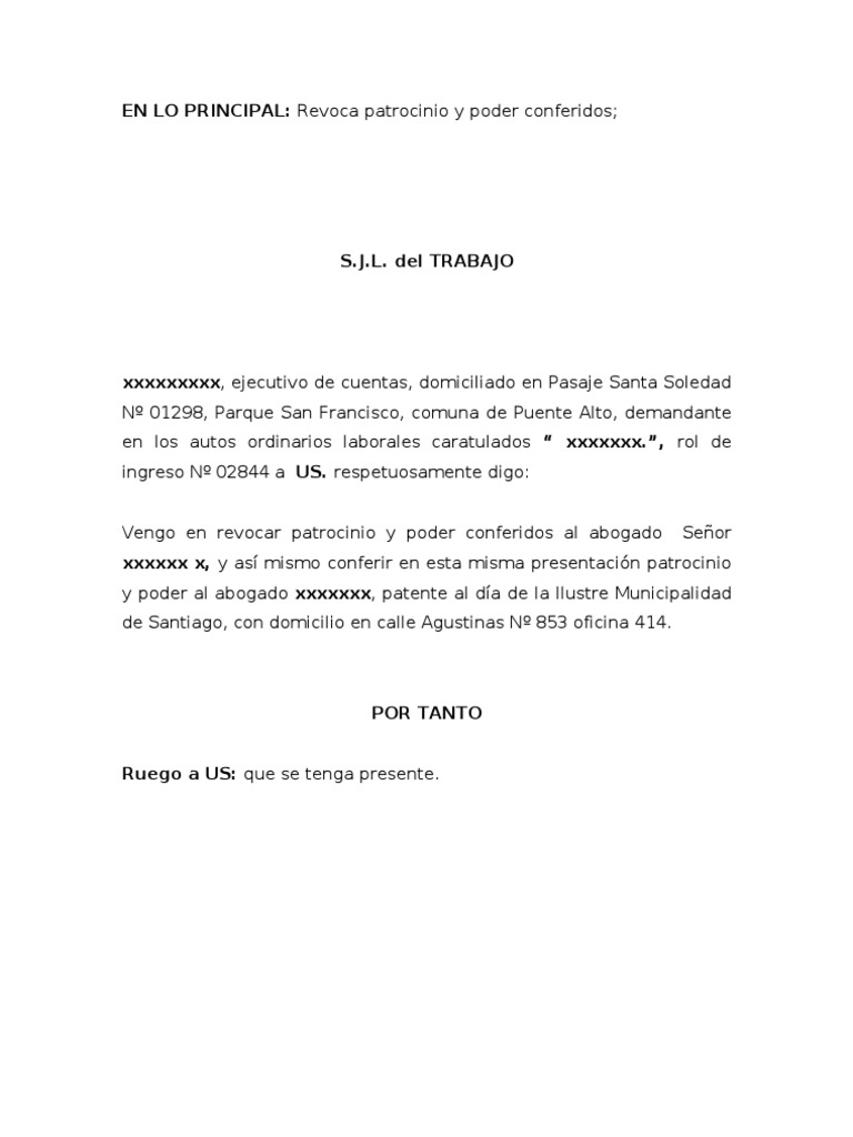 Revoca Poder y Mandato | PDF | Ciencias sociales