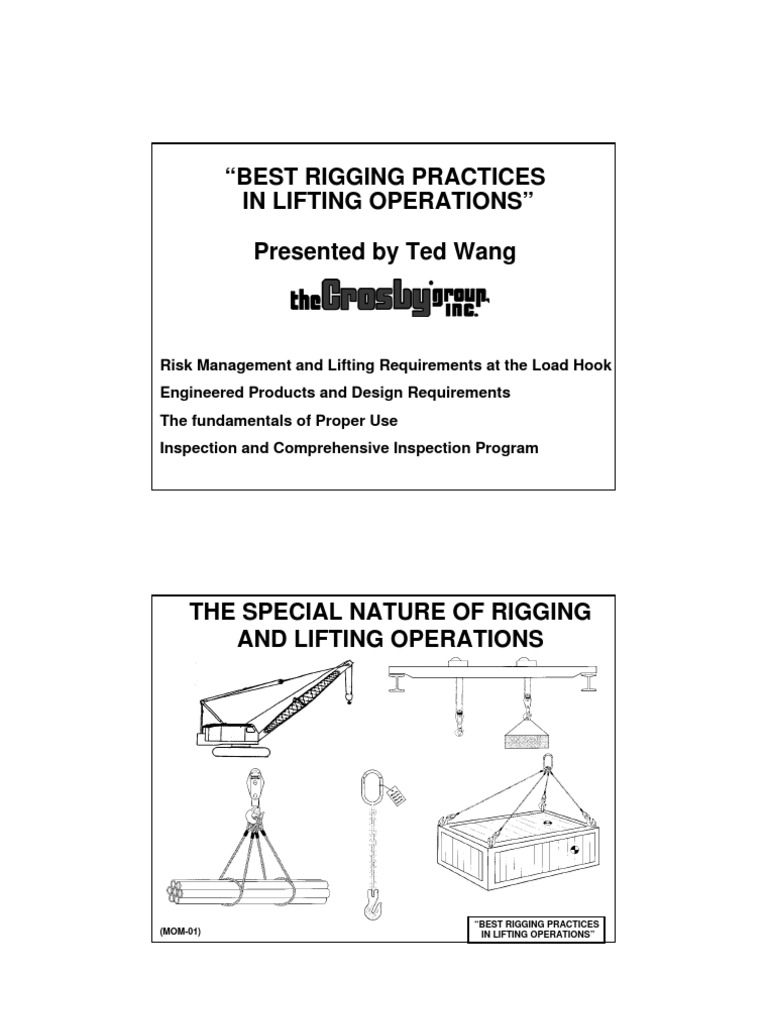 Best Rigging Practices in Lifting Operations | PDF | Fatigue (Material ...