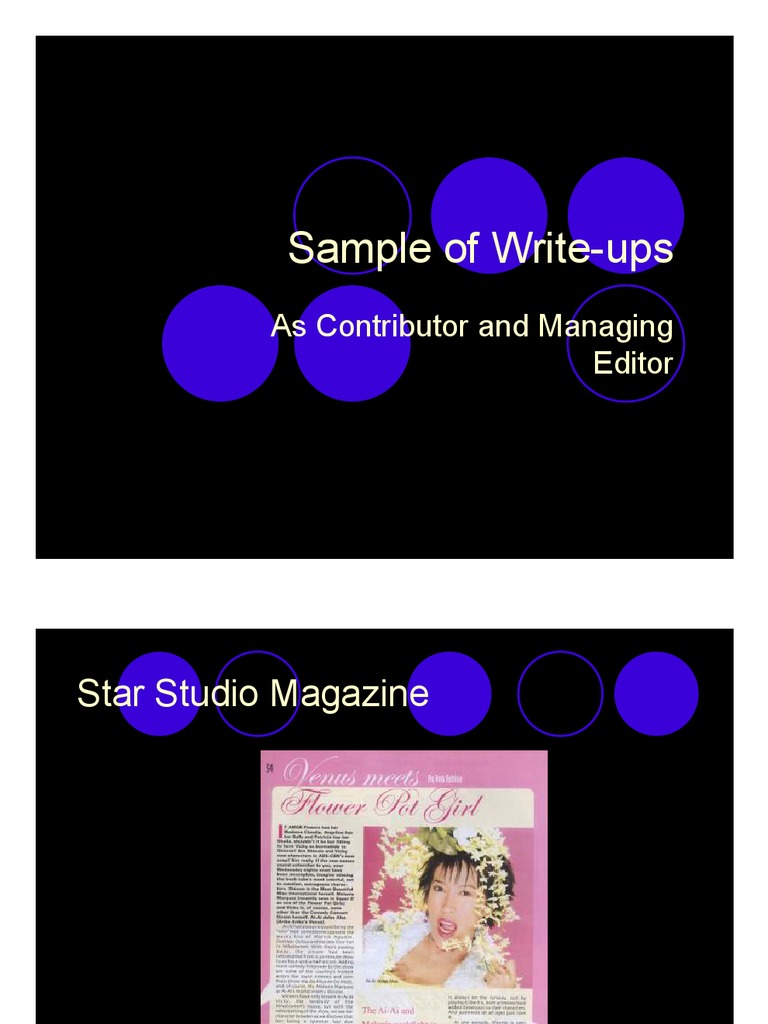 Sample of Write-Ups | PDF