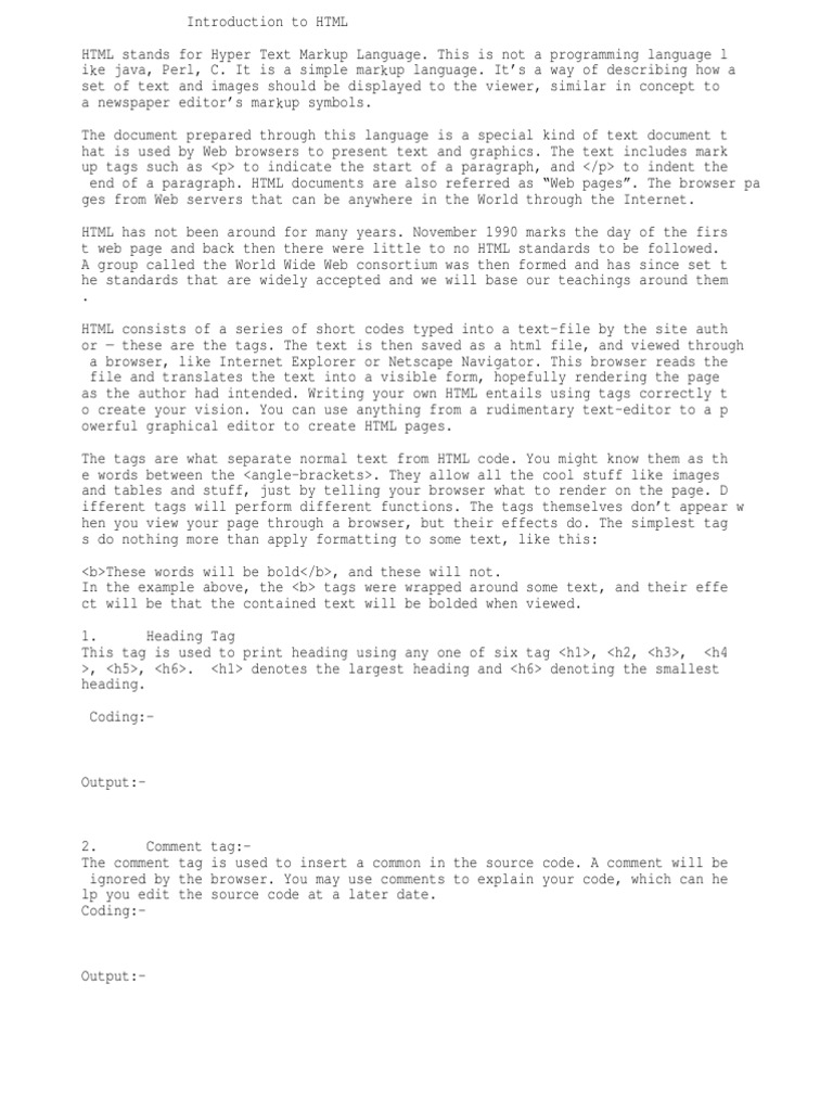 HTML Project | Download Free PDF | Html | Web Browser