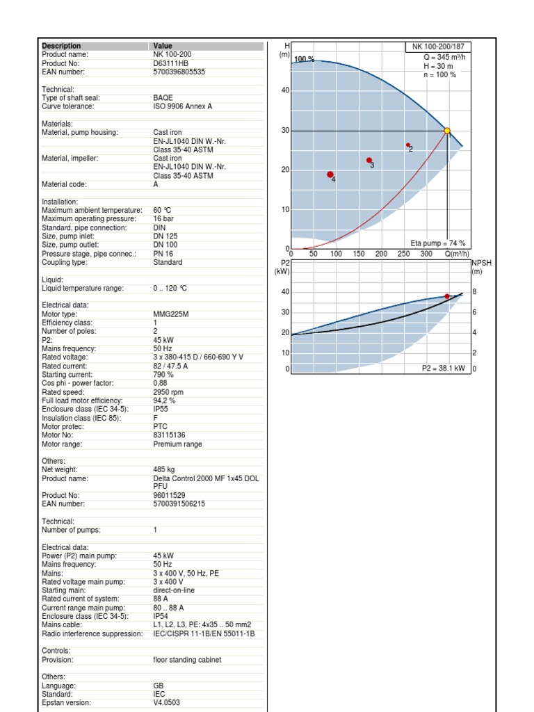 CHW Pump - Hotel | PDF | Mains Electricity | Pump
