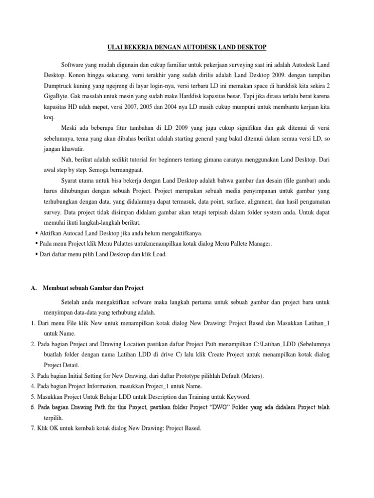 Autodesk Land Desktop 2004 Tutorial | PDF
