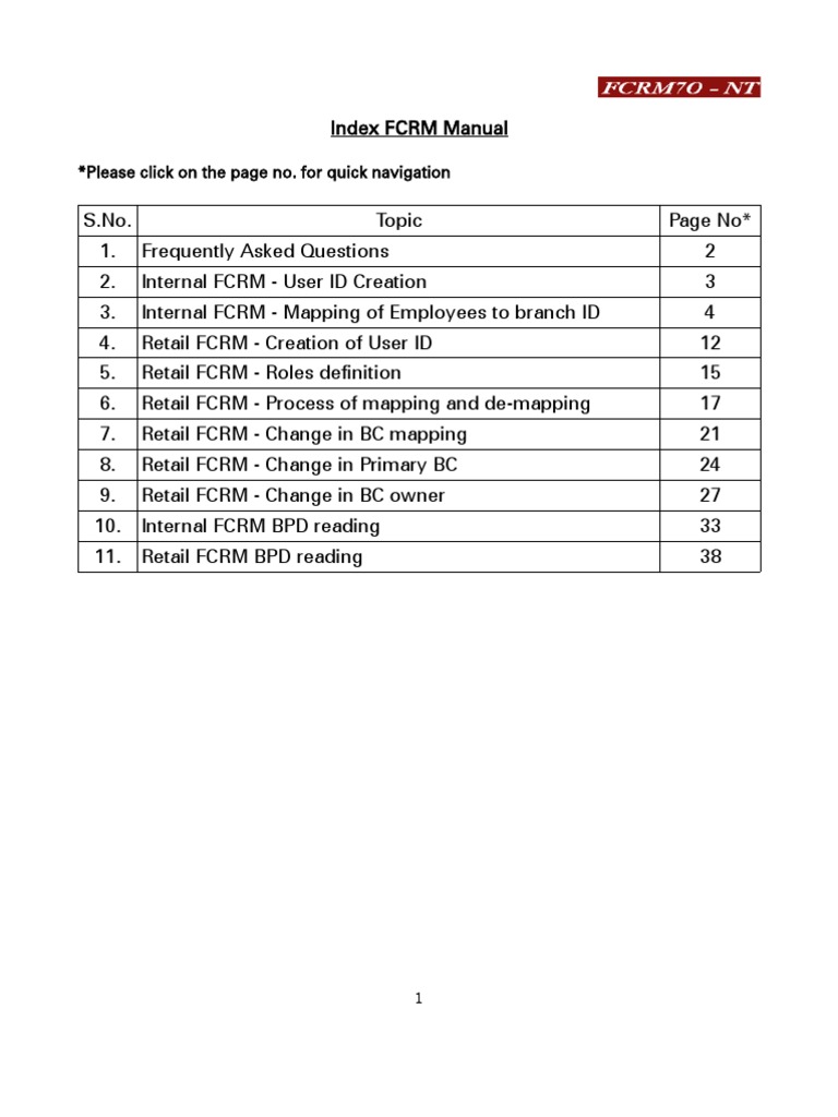 User Manual For FCRM | PDF | Help Desk | Areas Of Computer Science