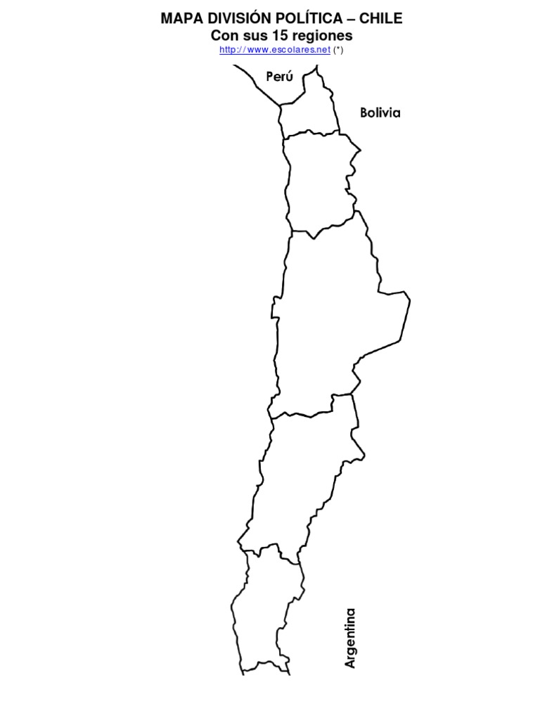Mapa Político de Chile y Regiones | PDF