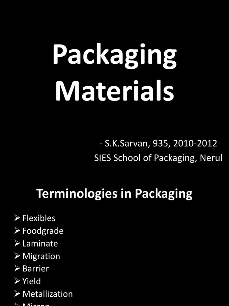 Types of Packaging Materials | PDF | Polyethylene | Polystyrene