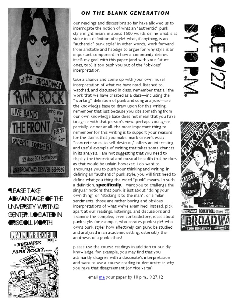 Paper 1 | PDF | Definition | Punk Rock