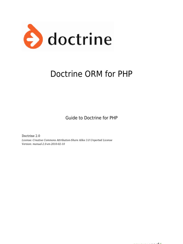 Doctrine Orm Manual 2 0 en | PDF | Object Relational Mapping | Class (Computer Programming)