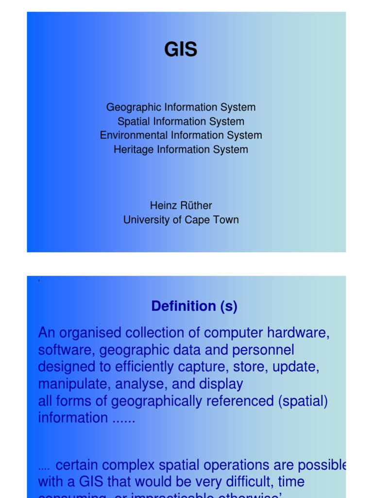 Heinz Ruther - 8. Zan-GIS | PDF | Image Resolution | Geographic ...