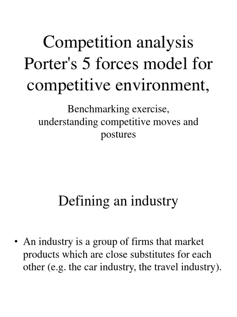Competition Analysis Porter's 5 Forces Model For Competitive | Download ...