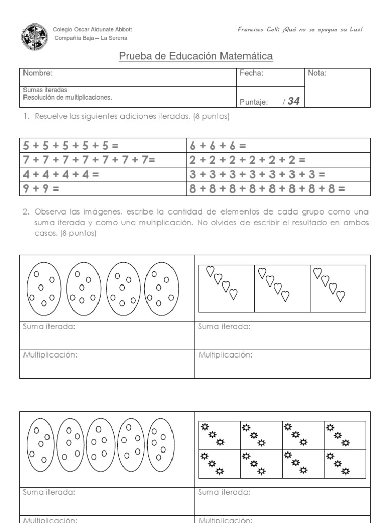Prueba de Sumas Iteradas y Multiplicaciones