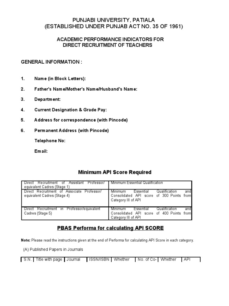 API Scores | Download Free PDF | Thesis | Doctor Of Philosophy