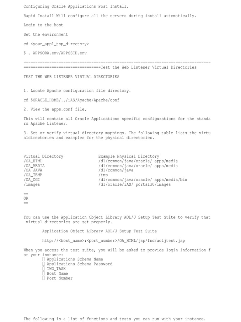 Apps Config | PDF | Oracle Database | Java Server Pages