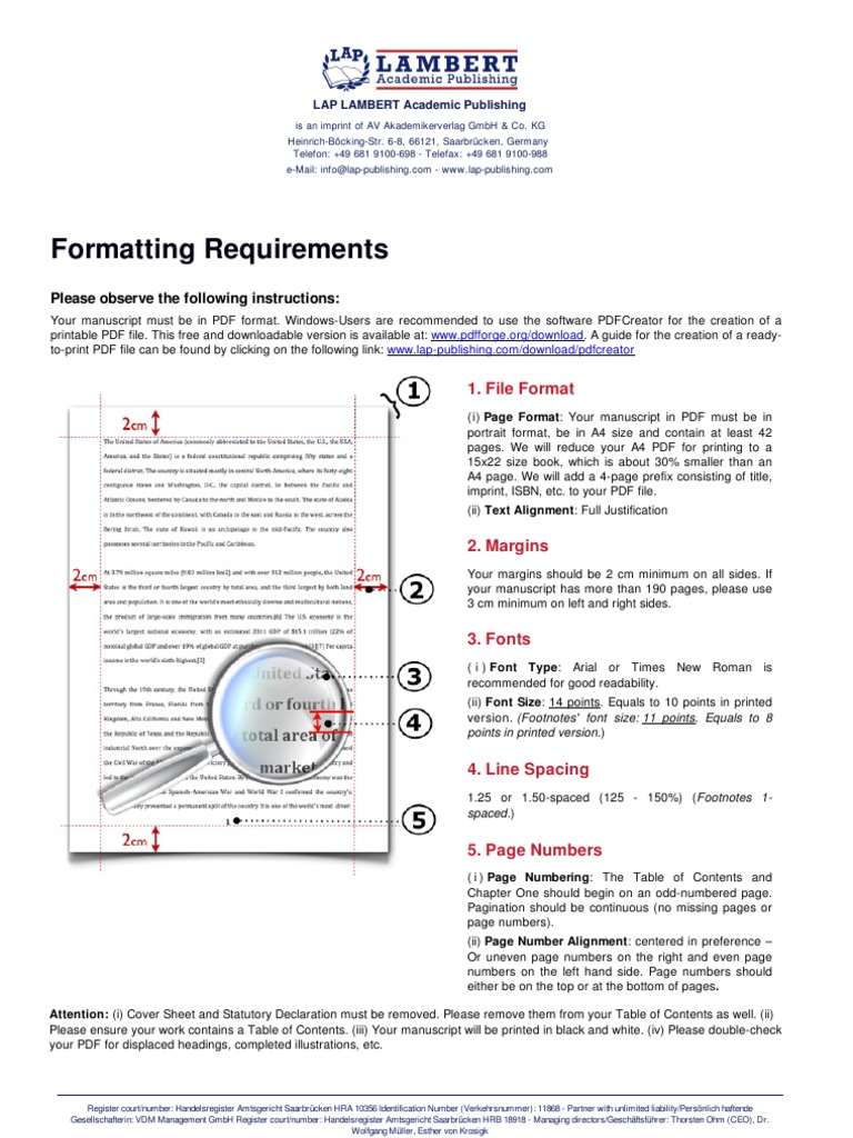 Formatting Requirements | PDF | Manuscript | Portable Document Format