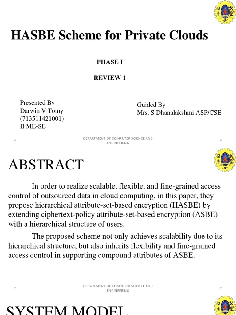 HASBE Scheme For Private Clouds | PDF | Encryption | Cloud Computing