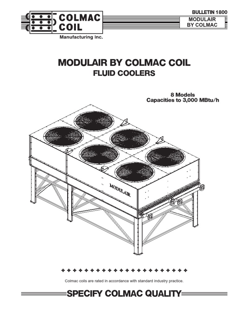 Modulair Fluid Coolers Guide | PDF | Hvac | Mechanical Fan