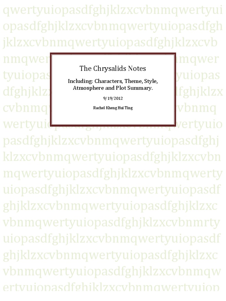 The Chrysalids: Characters and Themes | PDF | Deviance (Sociology ...