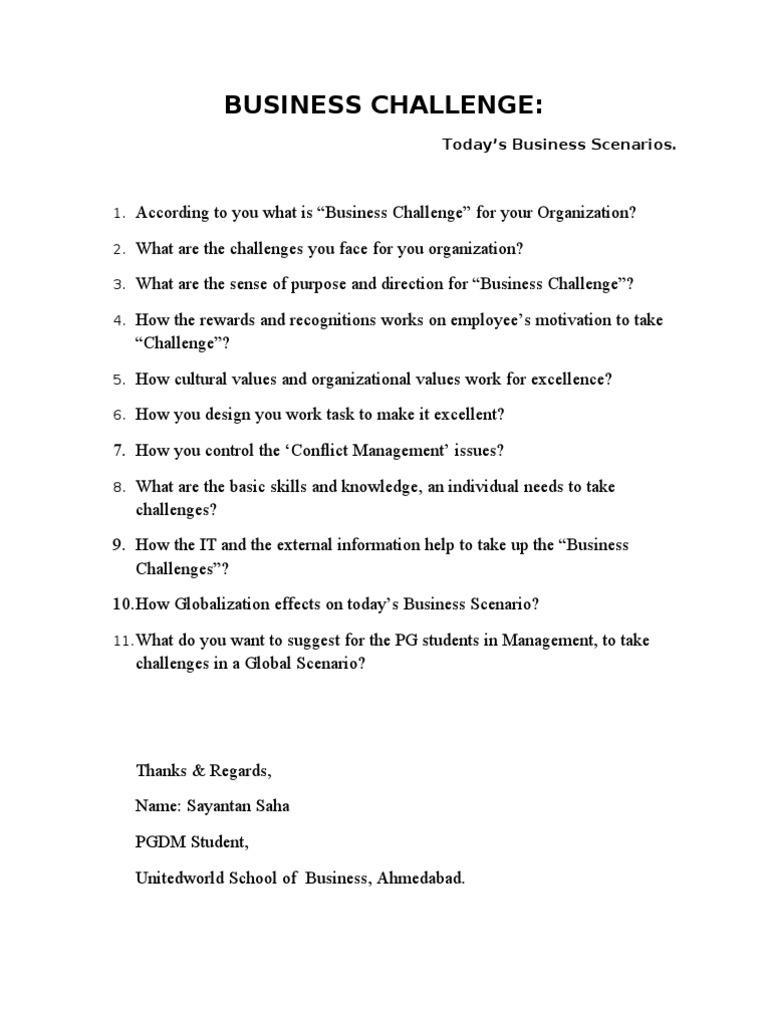 Navigating Today's Business Challenges | PDF