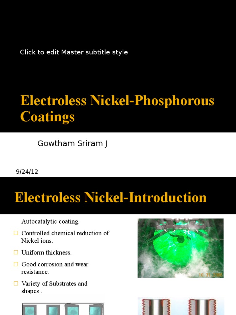 Low Phosphorus Electroless Nickel Coatings | PDF | Nickel | Physical ...