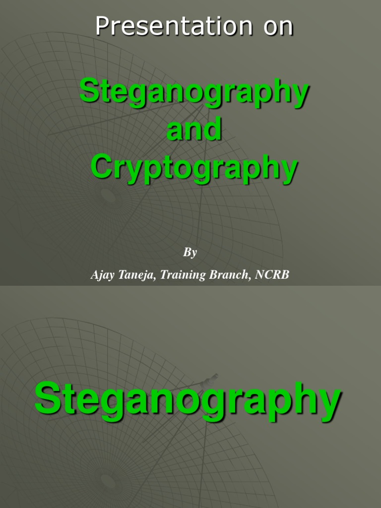 Steganography and Cryptography: Presentation On | PDF | Public Key ...