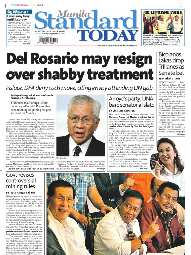 Manila Standard Today - Tuesday (September 25, 2012) Issue | PDF ...
