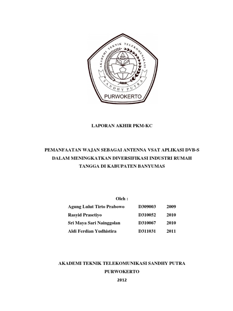 Laporan Akhir PKM-KC | PDF