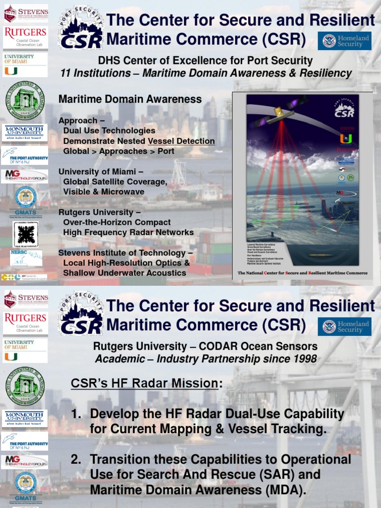 The Center For Secure and Resilient Maritime Commerce | PDF | Radar ...
