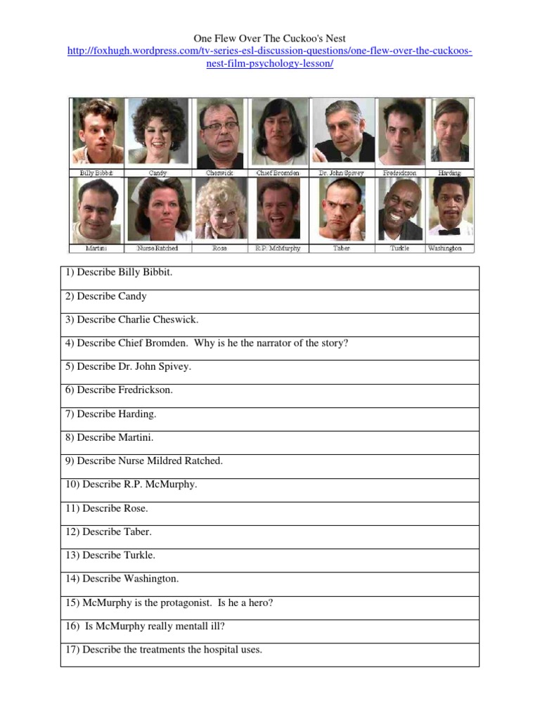 One Flew Over The Cuckoos Nest (Film) Psychology Lesson | PDF | Science ...