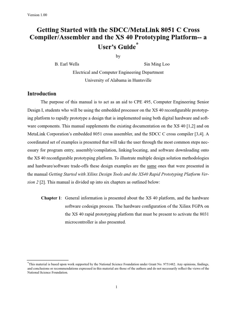 Getting Started With The SDCC/MetaLink 8051 C Cross Compiler/Assembler ...
