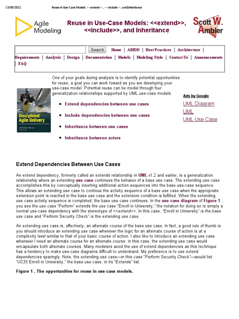 Reuse in Use-Case Models:, , and Inheritance | PDF | Use Case | Agile ...