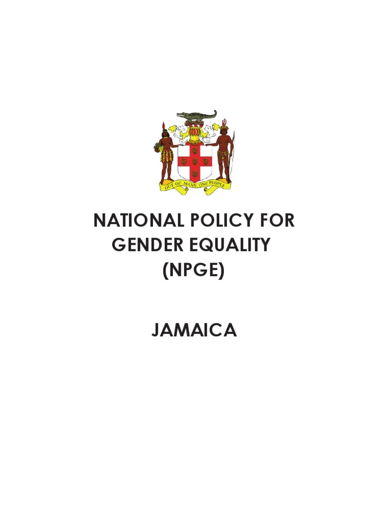 National Policy For Gender Equality - Jamaica | PDF | Gender ...