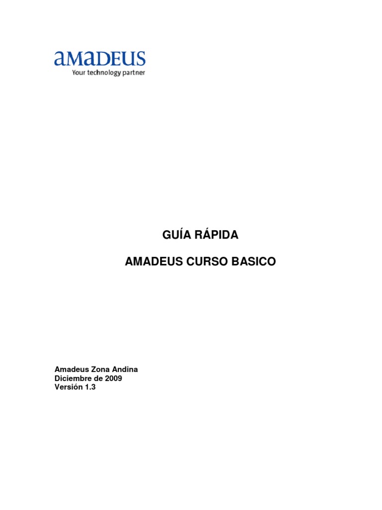 Manual Curso Basico Amadeus | PDF | Contraseña | Industrias de servicio