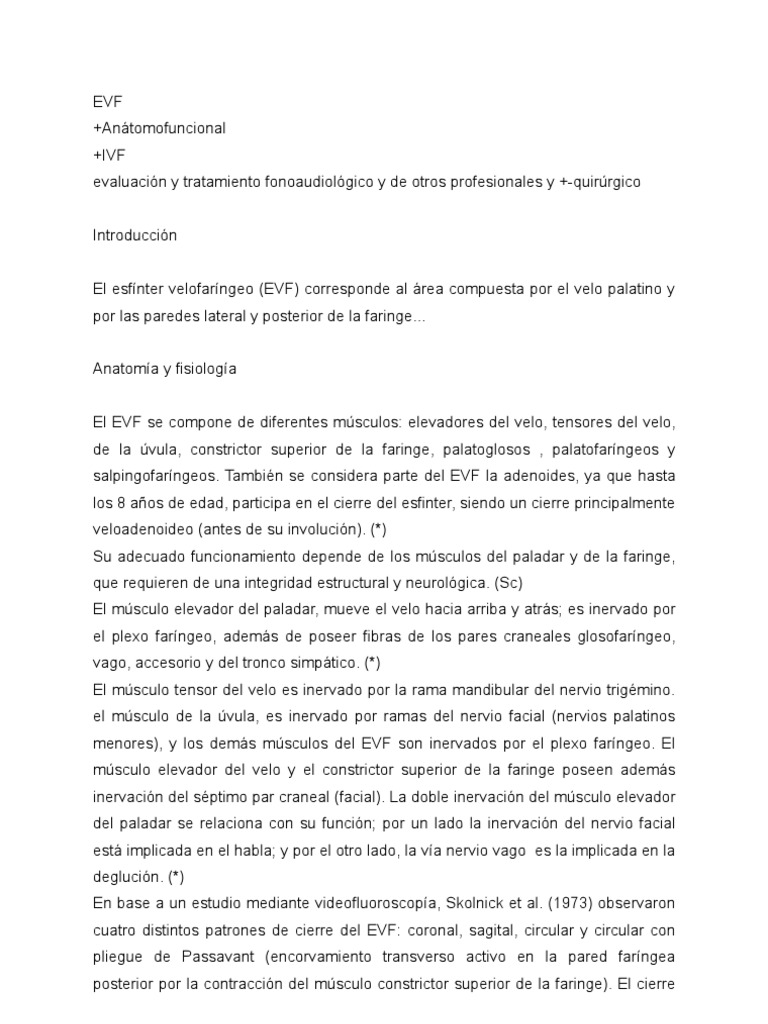 Evaluación del Esfínter Velofaríngeo | PDF | Nervio vago | Cabeza y ...