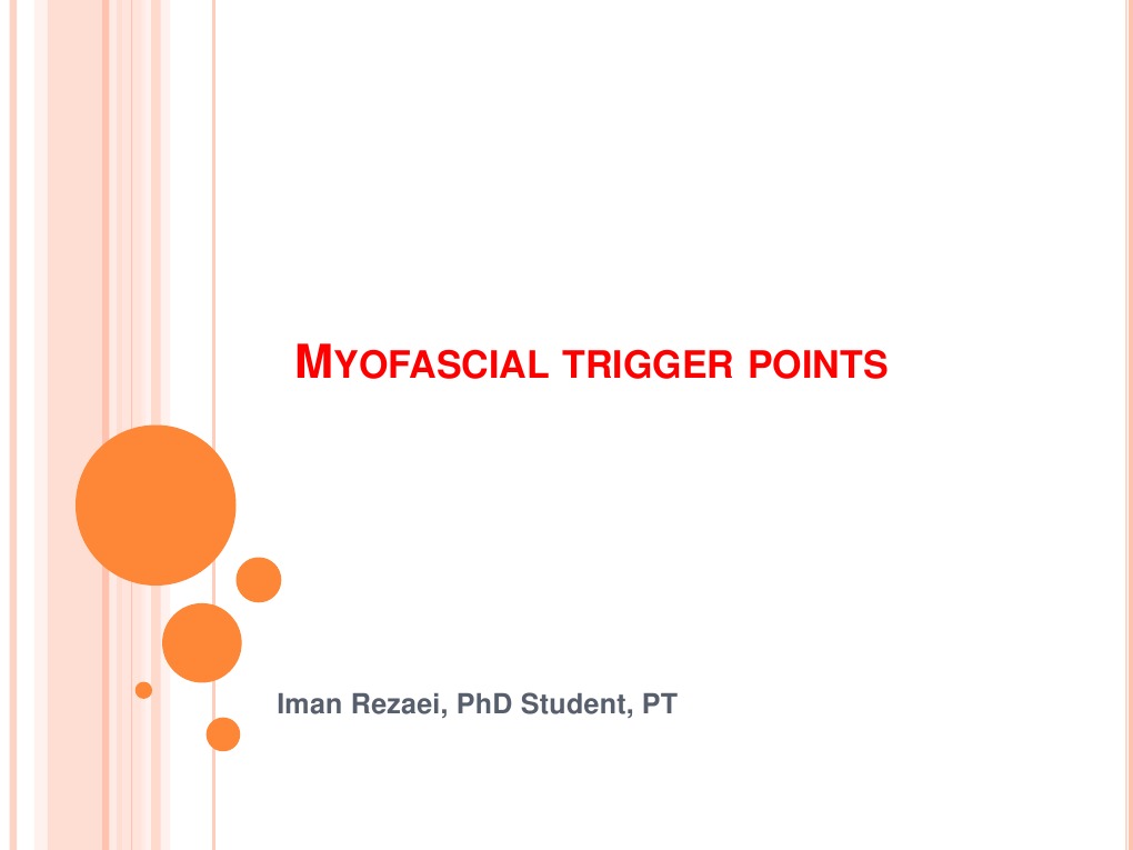 Myofascial Trigger Points Overview | PDF | Myofascial Trigger Point ...