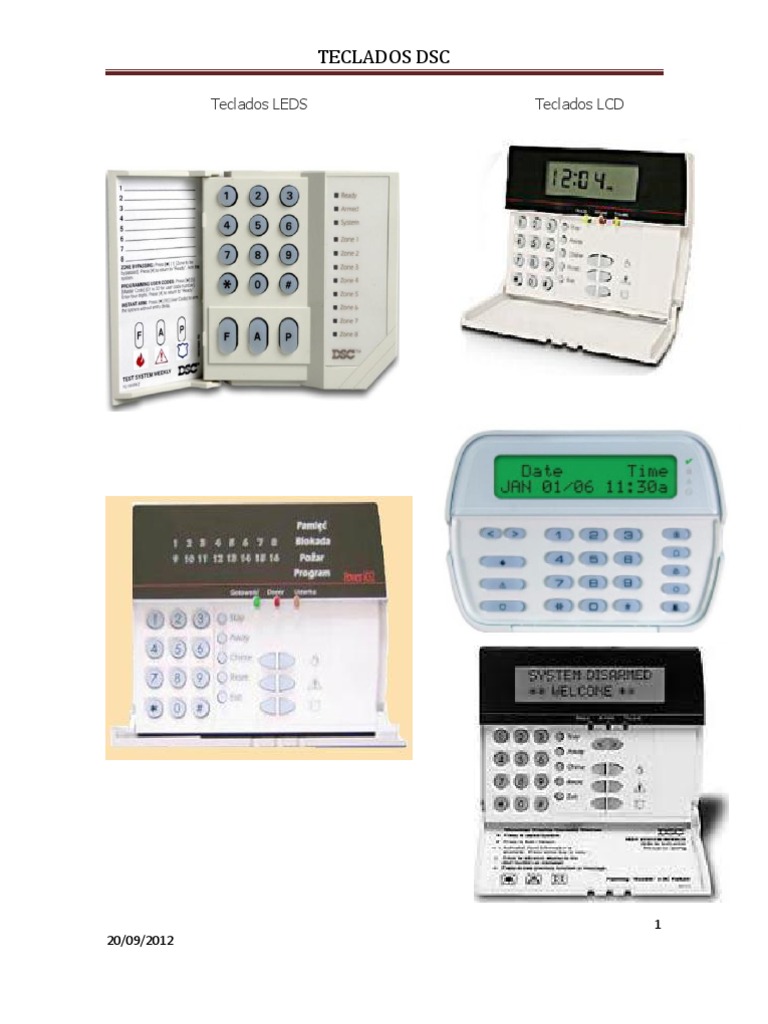 Manual de Teclados de Alarma DSC | PDF | Diodo emisor de luz | Teclado