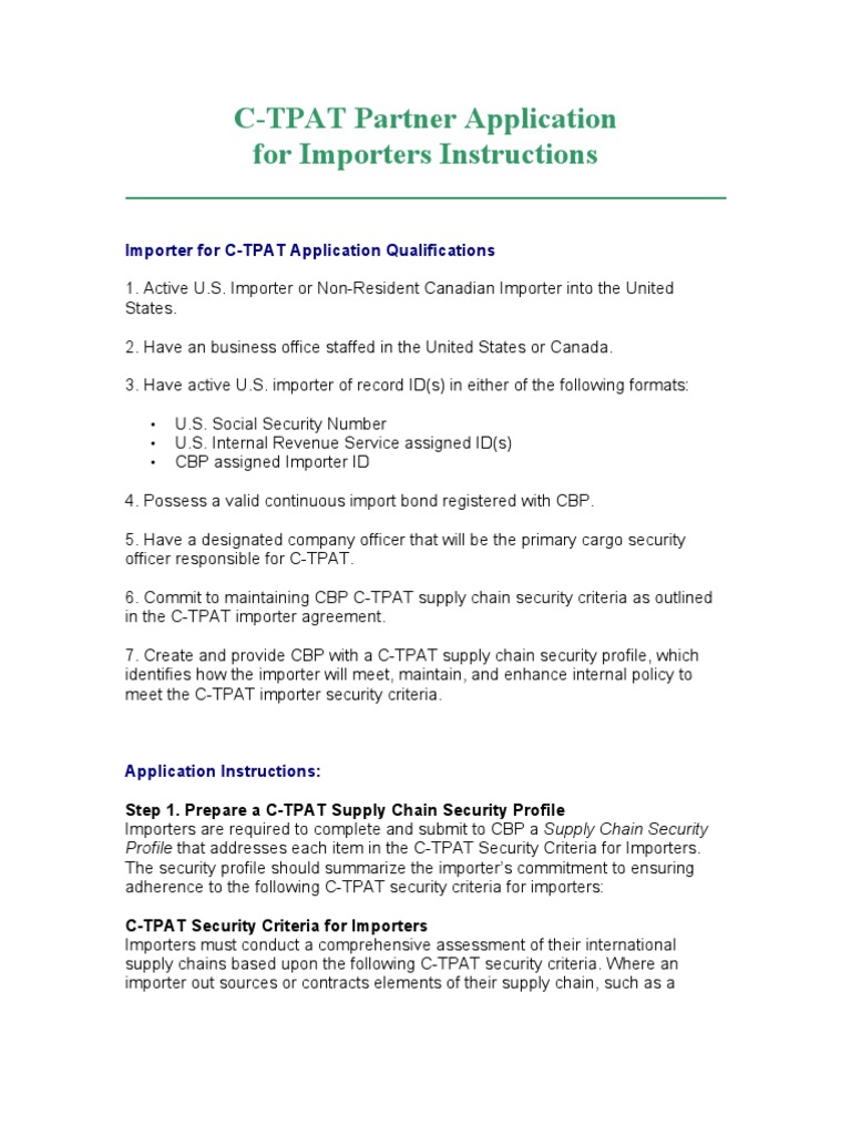 C-TPAT Partner Appl2 | PDF | Physical Security | Identity Document