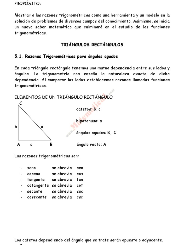 Elementos de Trigonometría | PDF | Trigonometría | Funciones ...