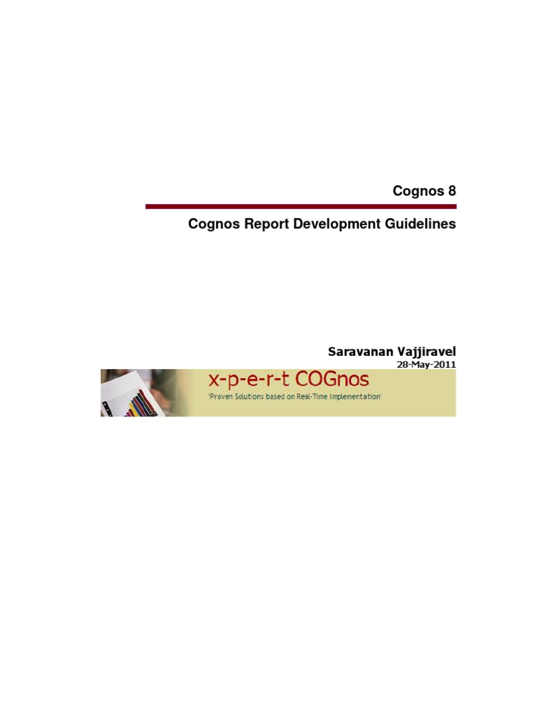 Cognos 8 Report Development Guidelines | PDF | Version Control ...