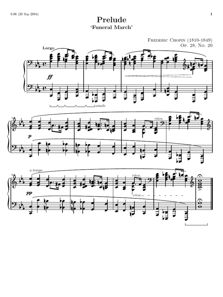 Chopin prelude no 20 | Musical Forms | Musical Compositions