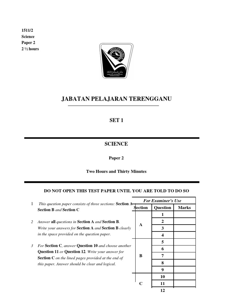 Kertas 2 Sains SPM | PDF