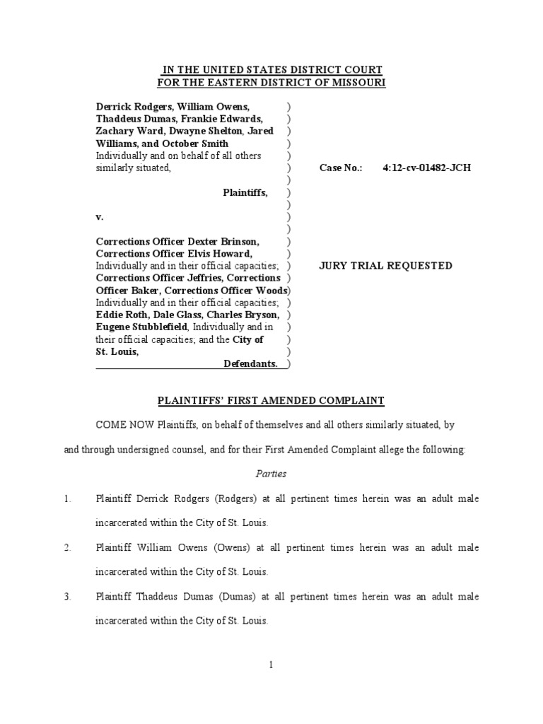 First Amended Complaint | PDF | Class Action | Damages