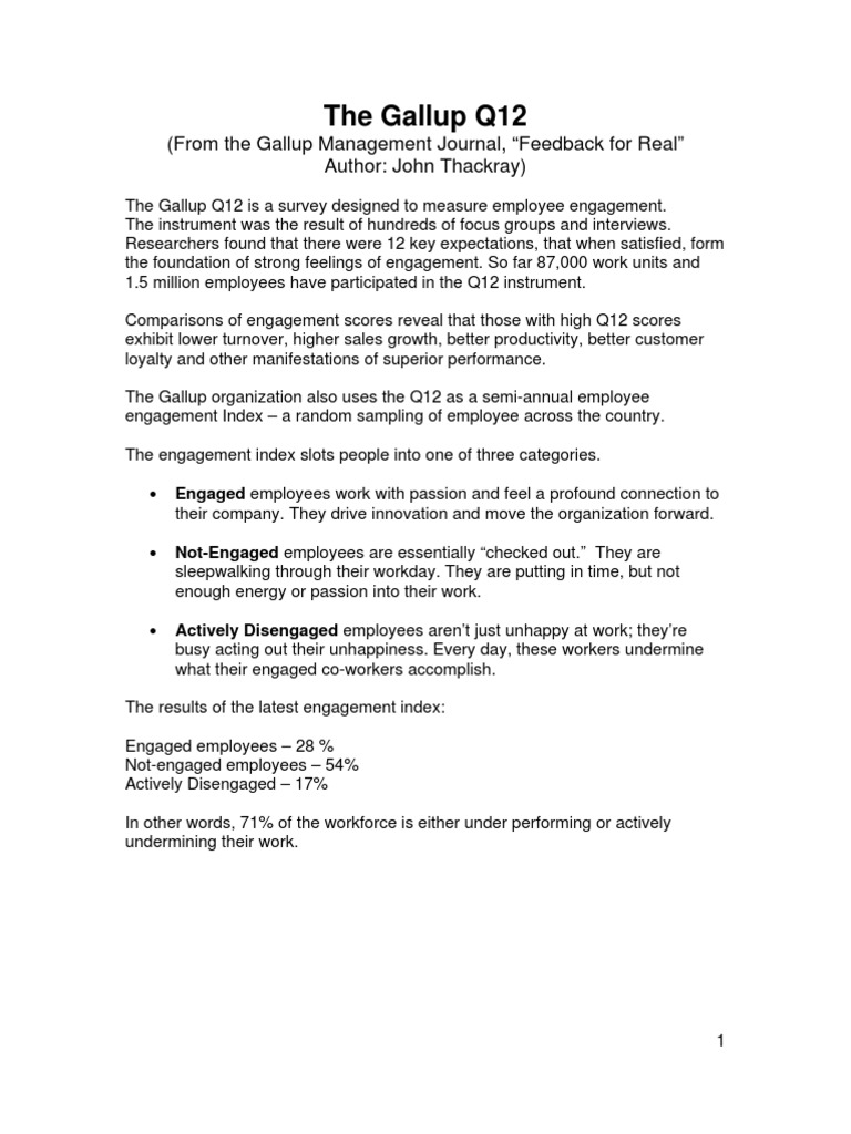 Gallup Organization Survey