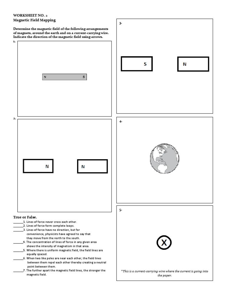 Worksheet On Magnetic Field Mapping Revised | PDF | Magnetic Field ...