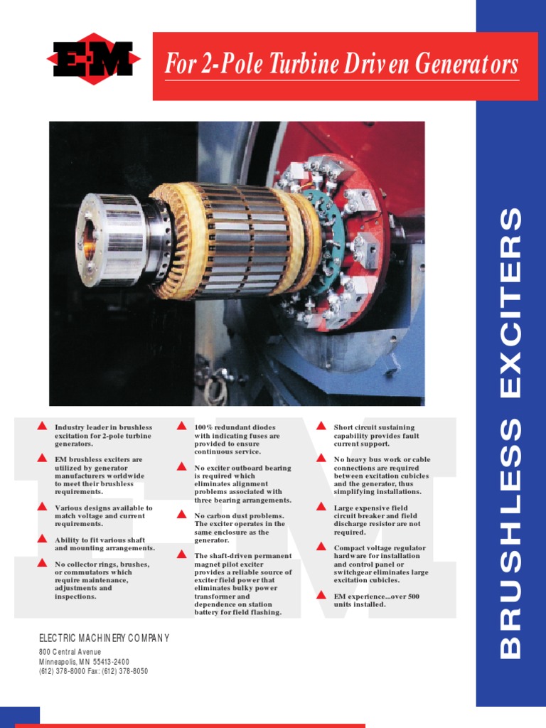 2-Pole Turbine Driven Generators - Brushless Excitation | PDF ...