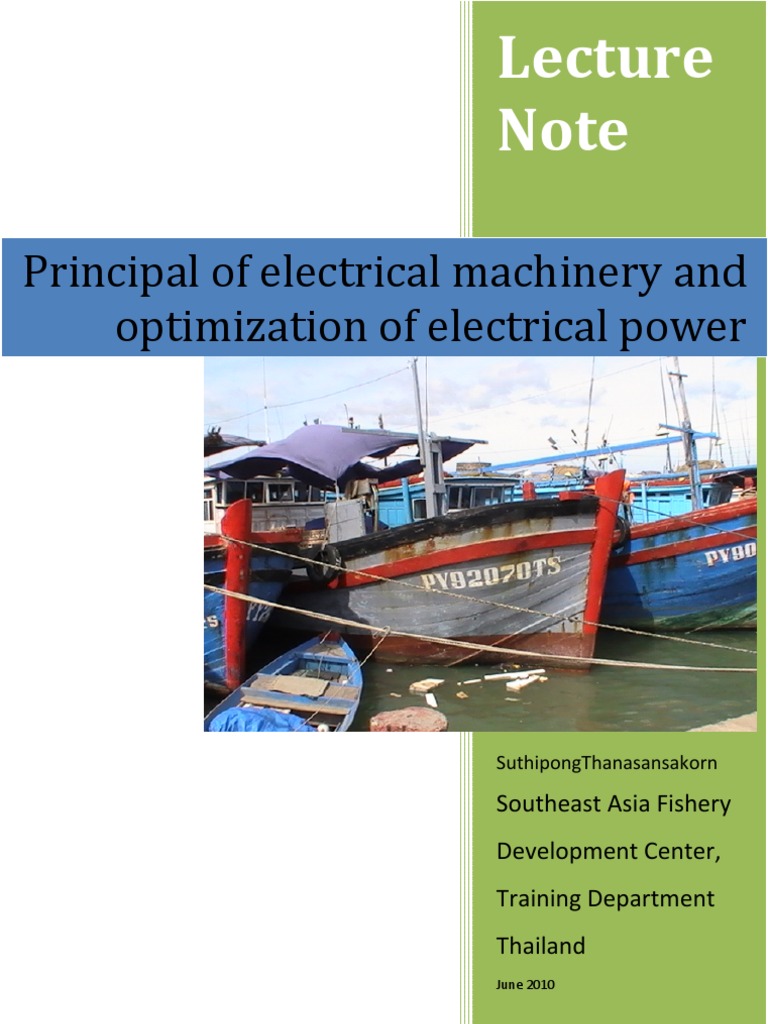 Principal Concepts of Electrical Machinery and Optimization of Electrical Power Systems | PDF ...