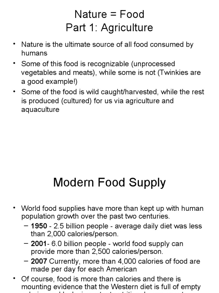 Modern Agriculture and Food Security | PDF | Intensive Farming | Nutrients